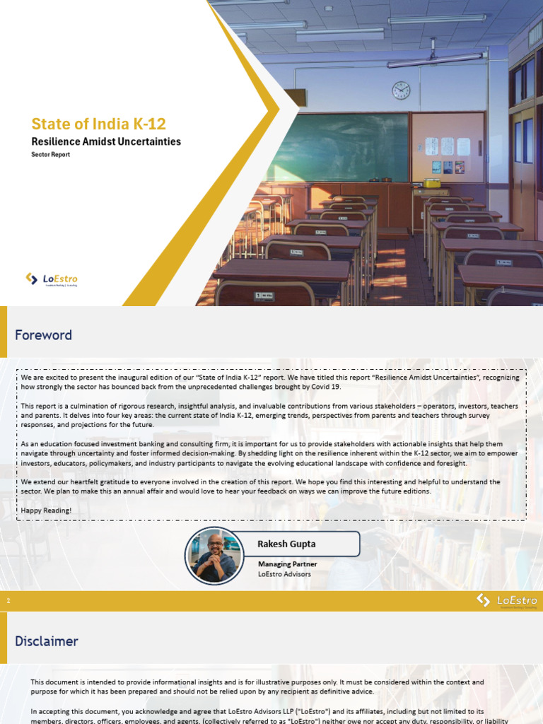 State of India K-12_Report | PDF | Teachers | Curriculum