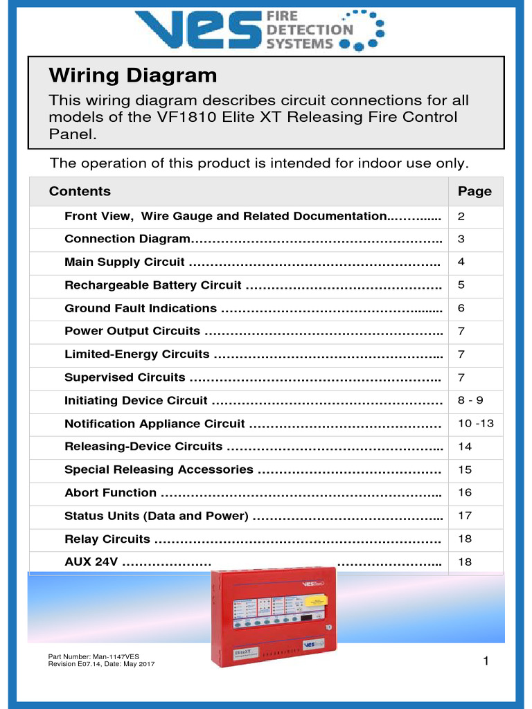 Elite XT Fire Control Panel Wiring Guide | PDF | Alternating Current ...