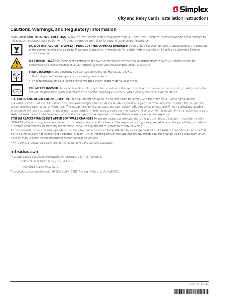 City and Relay Cards Installation Instructions | PDF | Relay | Switch