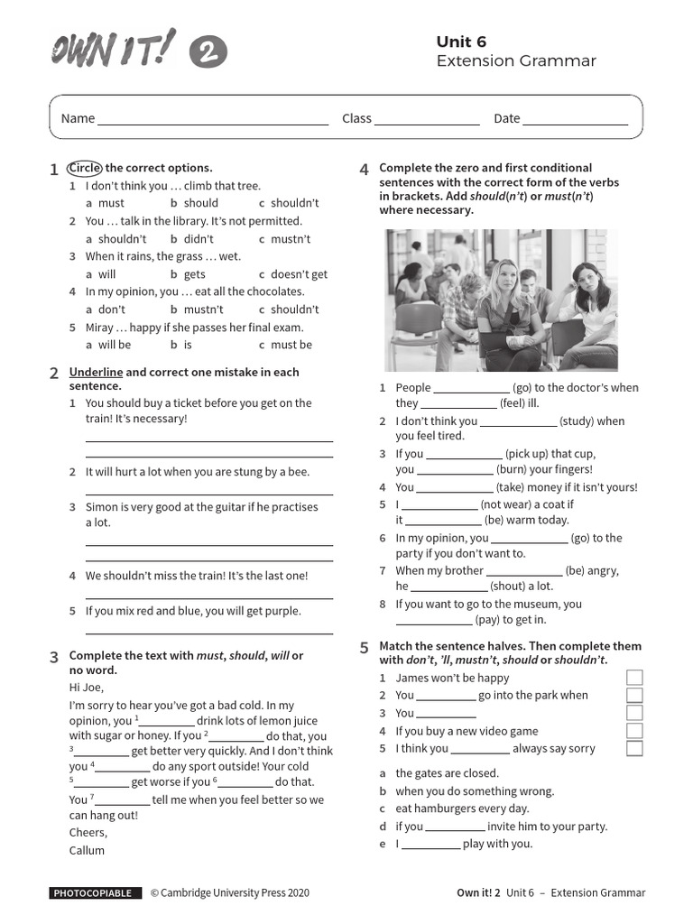 Extension Grammar Unit6 Without Answers | PDF | Syntax | Grammar