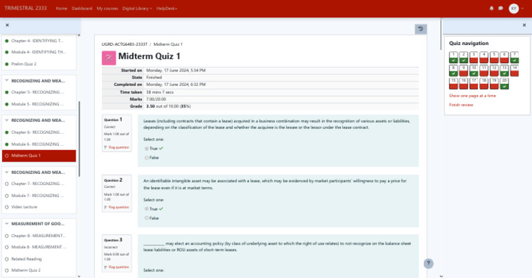 Midterm Quiz 1 - Attempt Review | PDF | Lease | Investing