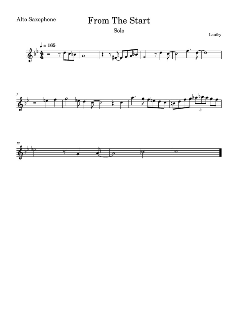 From The Start-Alto - Saxophone | PDF