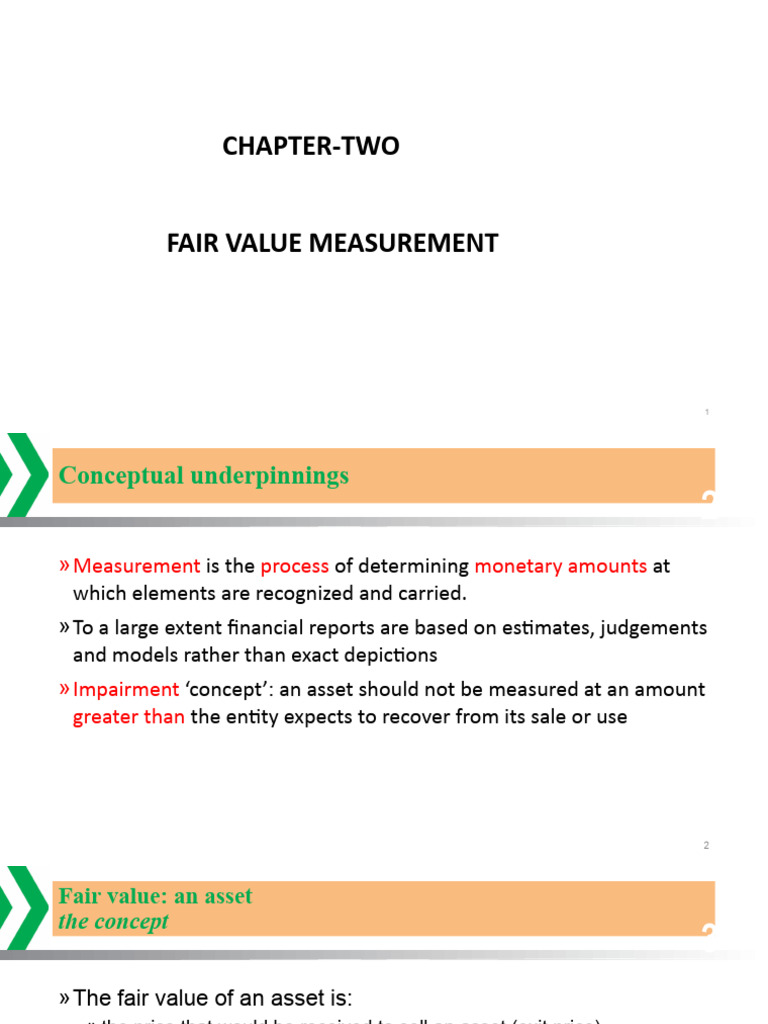 Ch-2 Fair Value Measurment | PDF | Fair Value | Valuation (Finance)