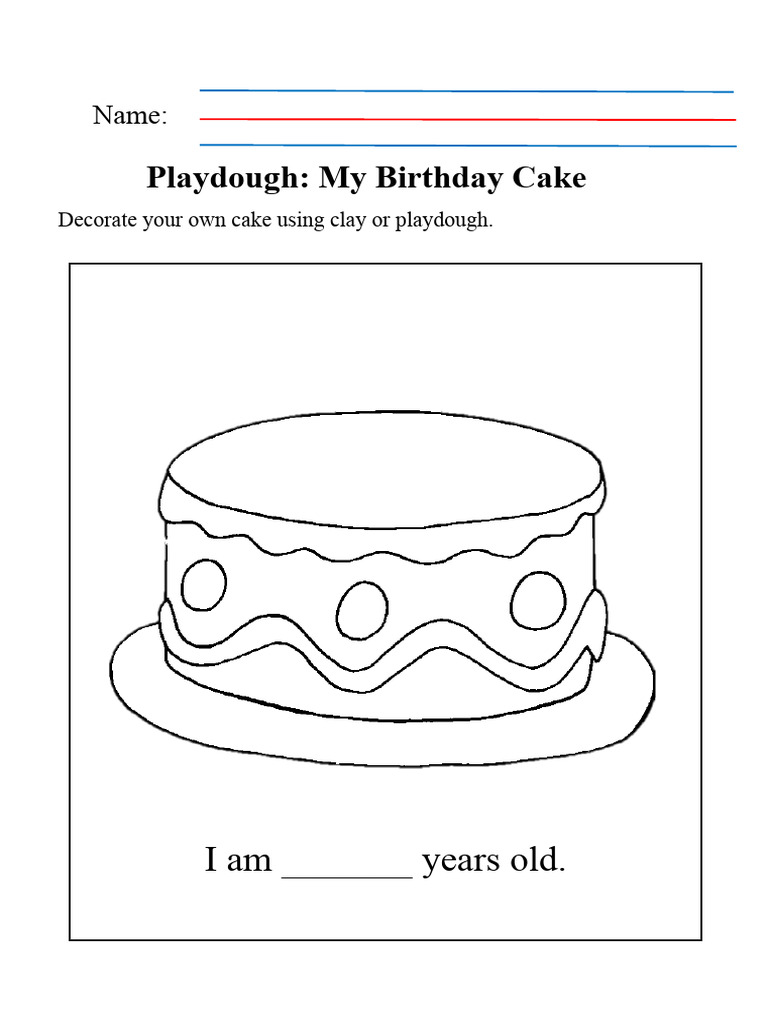 Playdough My Birthday Cake | PDF