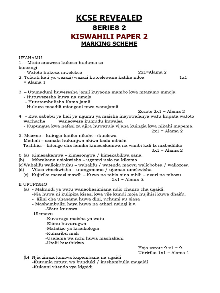 KJM S2 Kisw PP2 MS | PDF