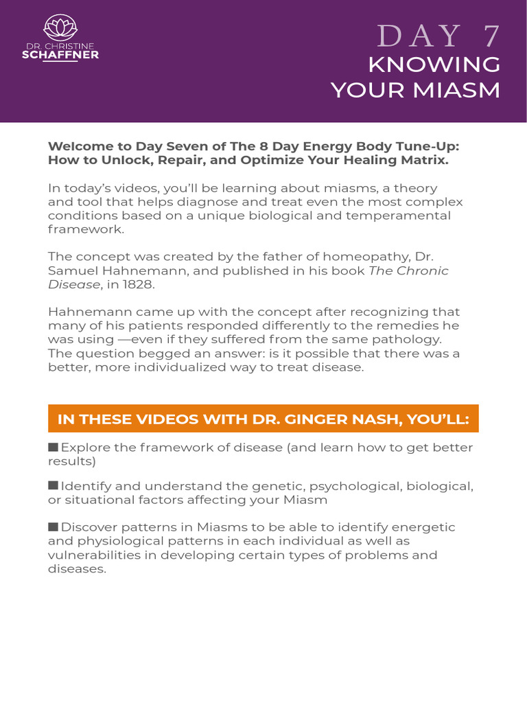 Day 7 and 8 8-Day-Energy Tune Up Worksheet | PDF | Homeopathy | Health Care