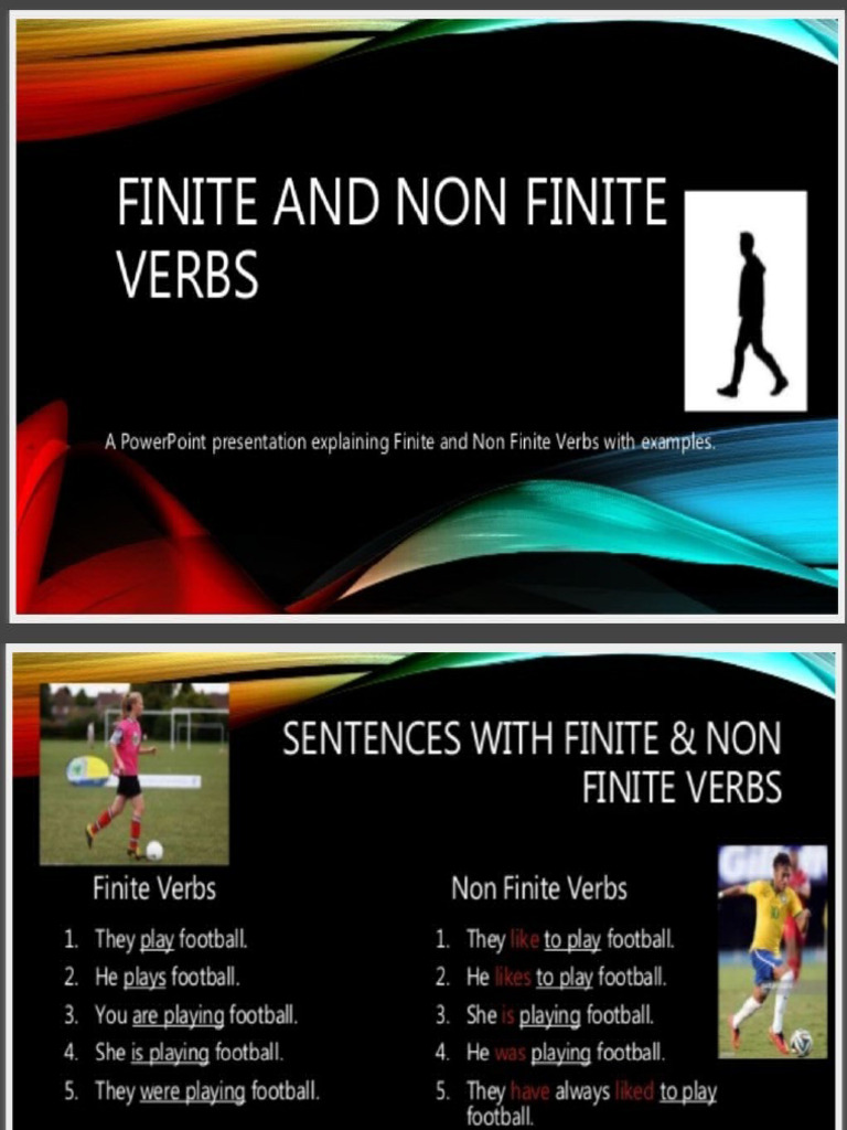 Finite & Non-Finite - PPT For Class 7 | PDF