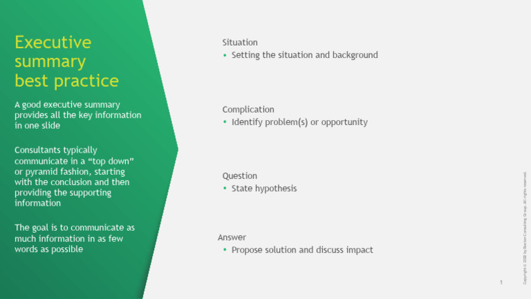 Executive Summary Best Practices | PDF | Career & Growth