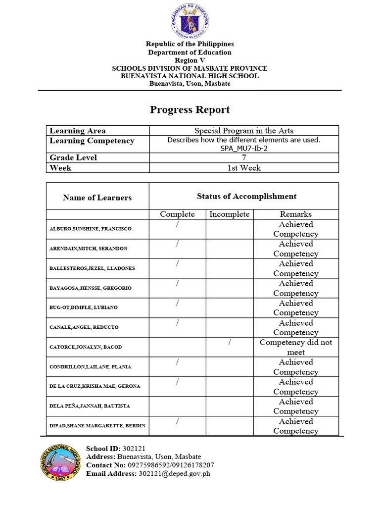 Progress Report | PDF