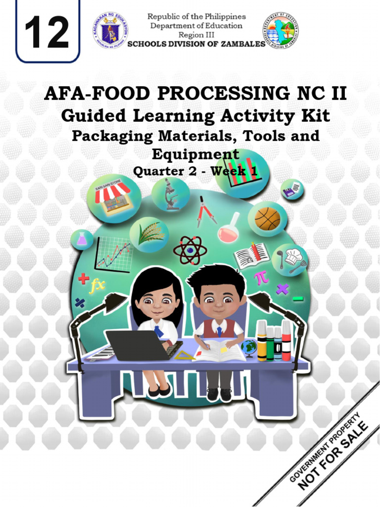 TVL 12 AFA - Food Processing NC II Q2 - Wk1 - Inspecting-Packaging-Materials-Tools-and-Equipment ...