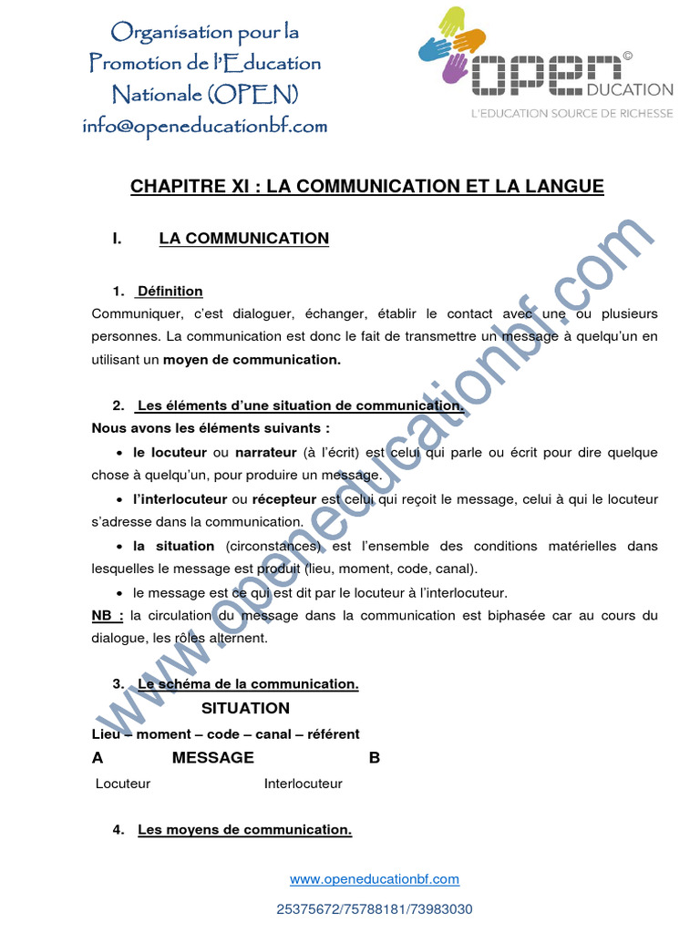 Communication et langue en 6e | PDF | la communication | Linguistique