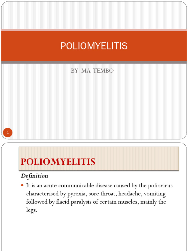 UNIT 4.5 POLIOMYELITIS | PDF | Medical Specialties | Diseases And Disorders
