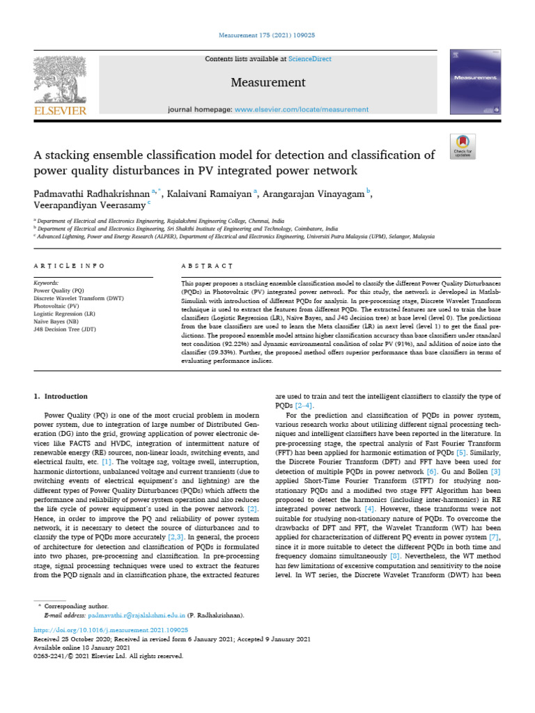 A Stacking Ensemble Classification Model for Detection and ... A Stacking Ensemble Classification Model for Detection and ...