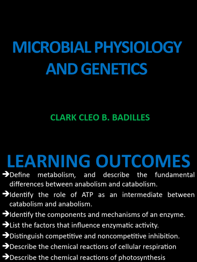 Microbial Physiology and Metabolism Overview | PDF | Cellular ...