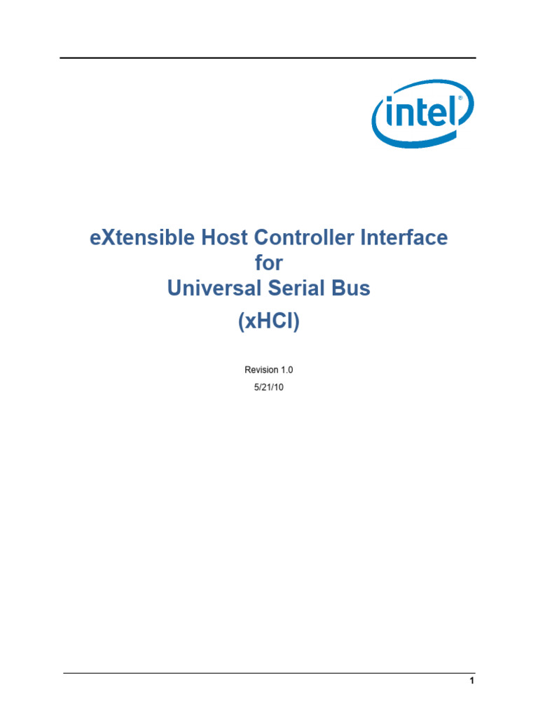 Extensible Host Controler Interface Usb Xhci | PDF | Computing | Computer Engineering