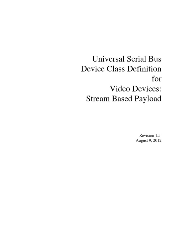 USB Video Payload Stream Based 1.5 | PDF | Network Packet | Usb