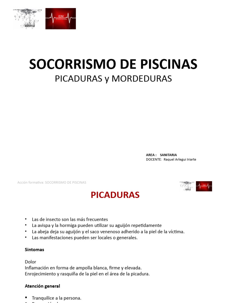 SP05 Picaduras y Mordeduras | PDF | Cocina, comidas y vino | Salud y bienestar