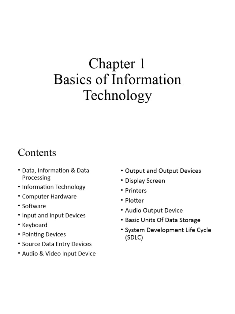 Lecture # 03 & 04 Basic of Information Technolgies | PDF | Printer (Computing) | Computer Monitor