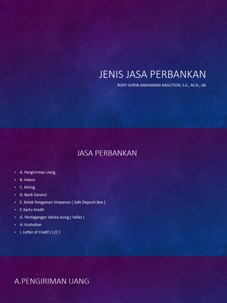 Jenis-Jenis Jasa Perbankan Terlengkap | PDF