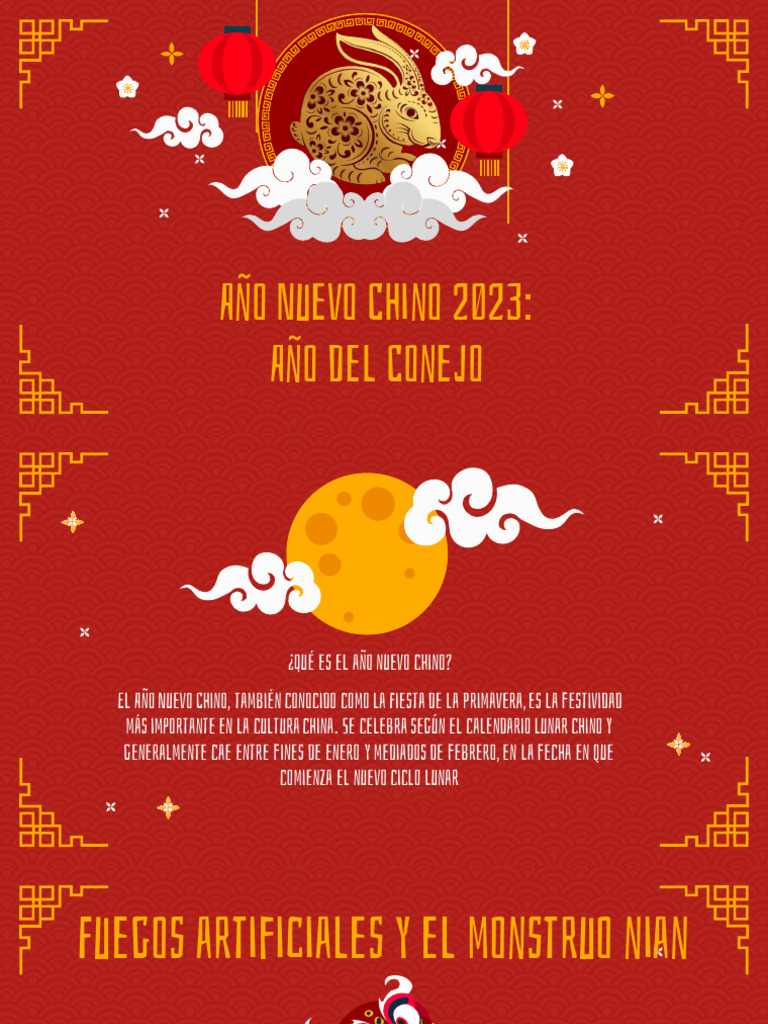 Año Nuevo Chino 2023: Tradiciones y Significado | PDF