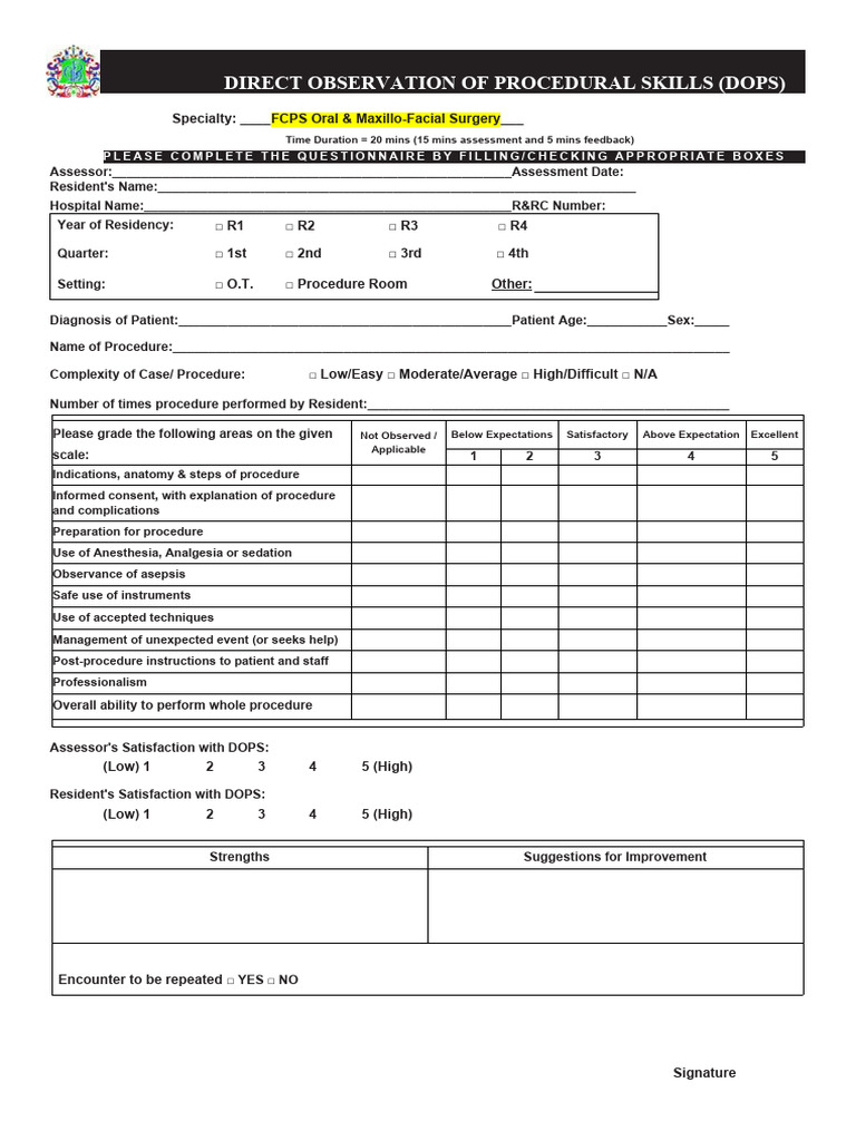 Finalized DOPS Form (FCPS OMFS) (Generic Form Finalzd On 24-Feb-21 ...