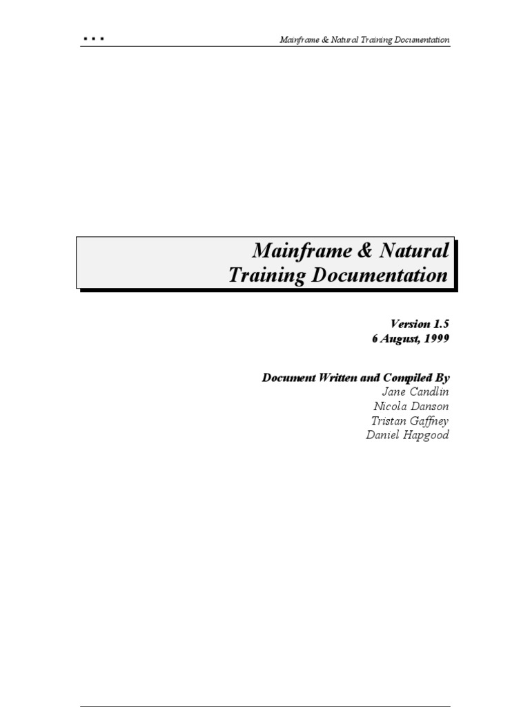 Mainframe & Natural Documentation | PDF | Control Flow | Subroutine