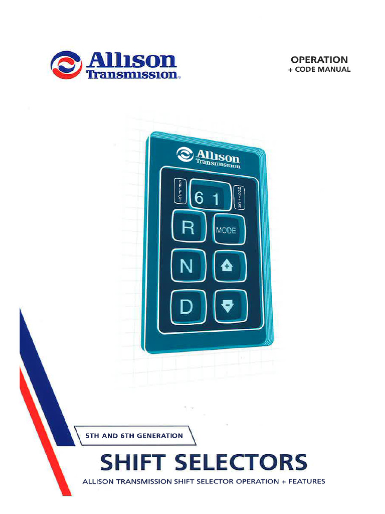 Allison 5th - 6th Gen Shift Selector Booklet - Digital | PDF