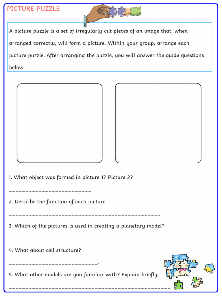 Picture Puzzle Worksheet | PDF