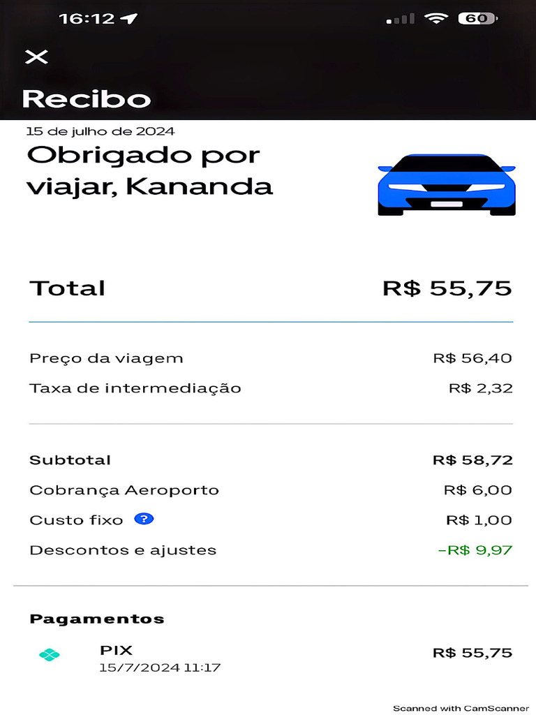 Recibos Uber Rj | PDF