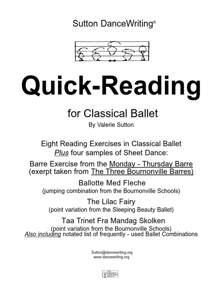 Sutton DanceWriting Quick Reading For Ballet 1975 | PDF | The Sleeping ...