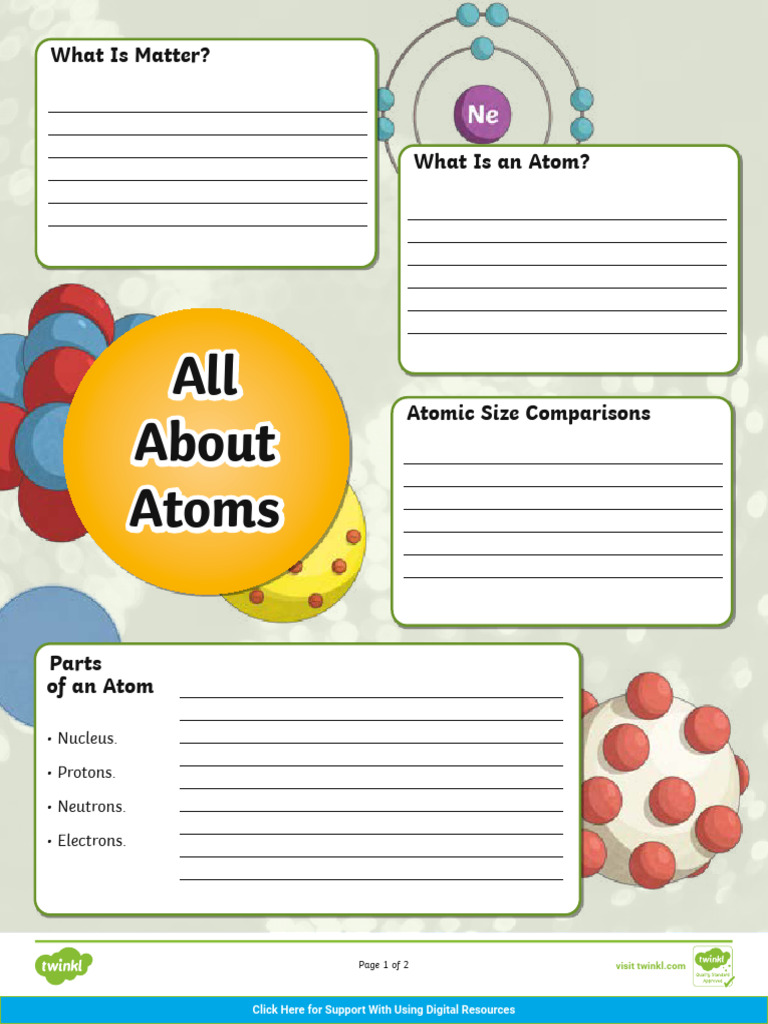 Digital All About Atoms | PDF | Atoms | Nuclear Chemistry