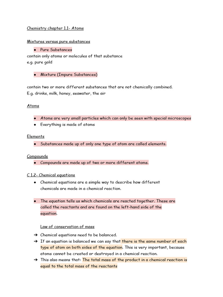 Chemistry Revision Mid Year Unit 1,2,3 | PDF | Ph | Ion