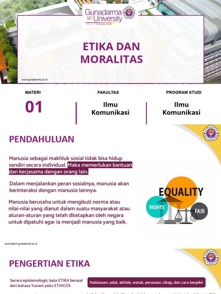 Materi 01 - Etika Dan Moralitas | PDF | Sains & Matematika