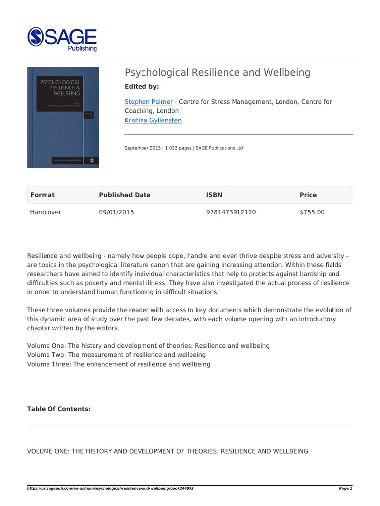Resilience and Wellbeing Insights | PDF | Psychological Resilience ...