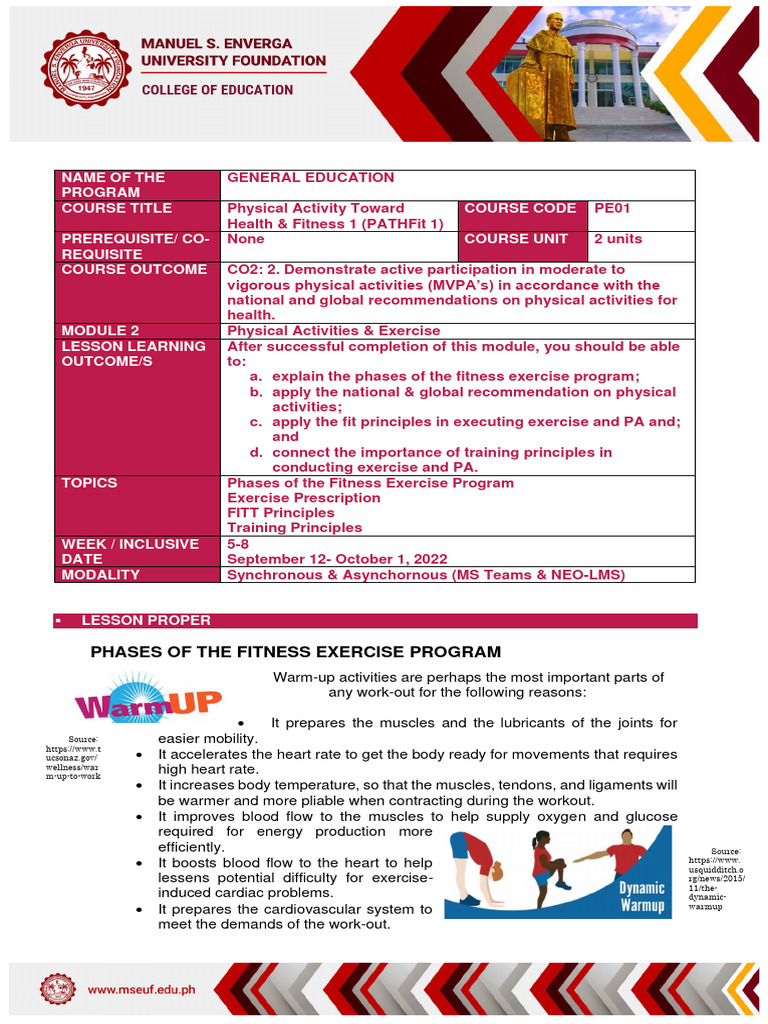 Module 2 PATHFit 1 | PDF | Physical Fitness | Strength Training