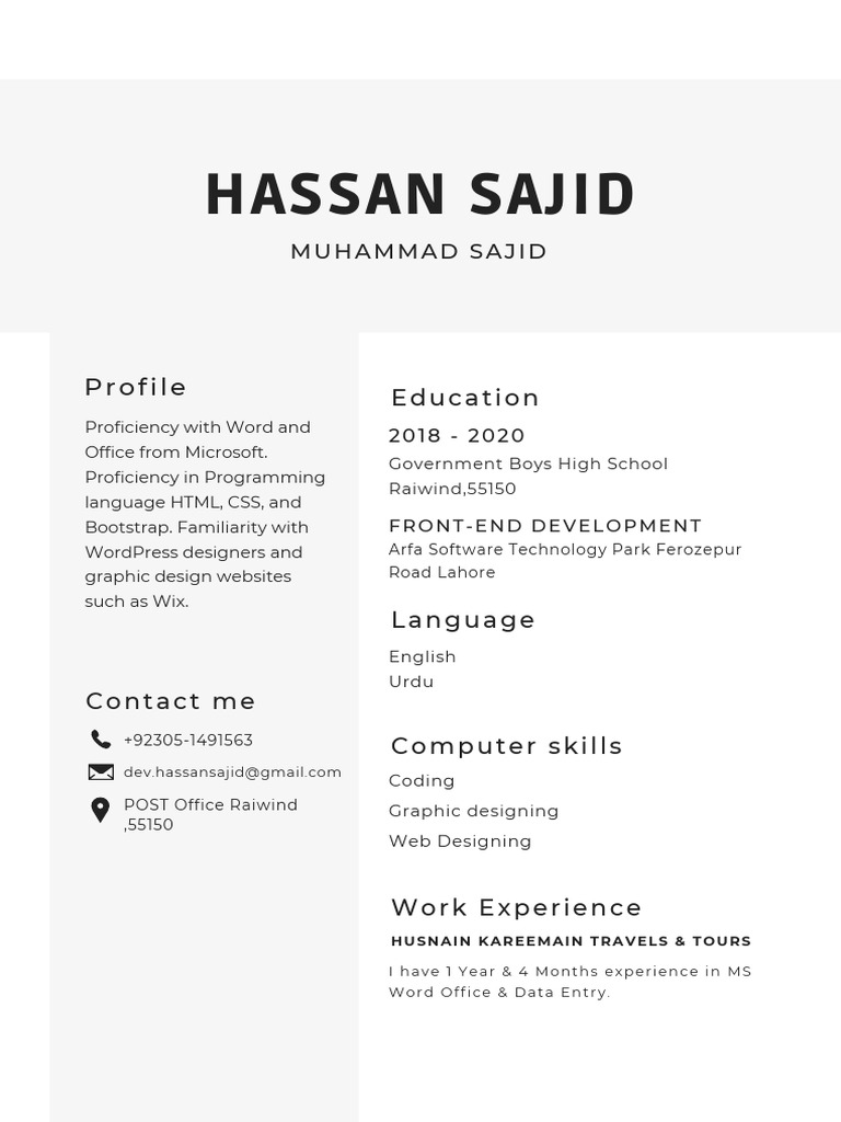 Blue Simple Professional CV Resume | PDF | Career & Growth