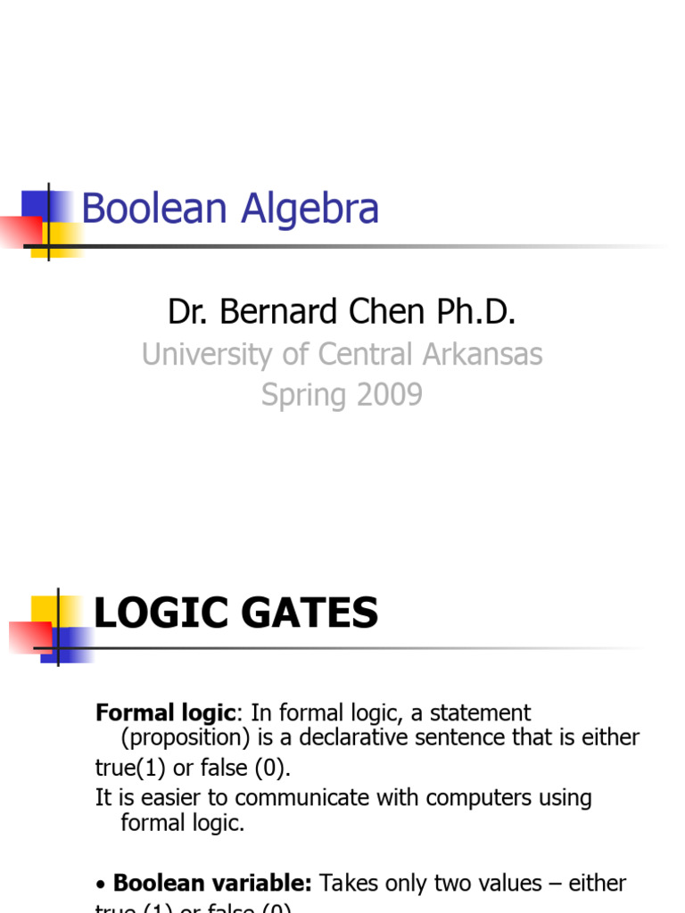 lec1 boolean algebra | Download Free PDF | Boolean Algebra | Teaching Mathematics