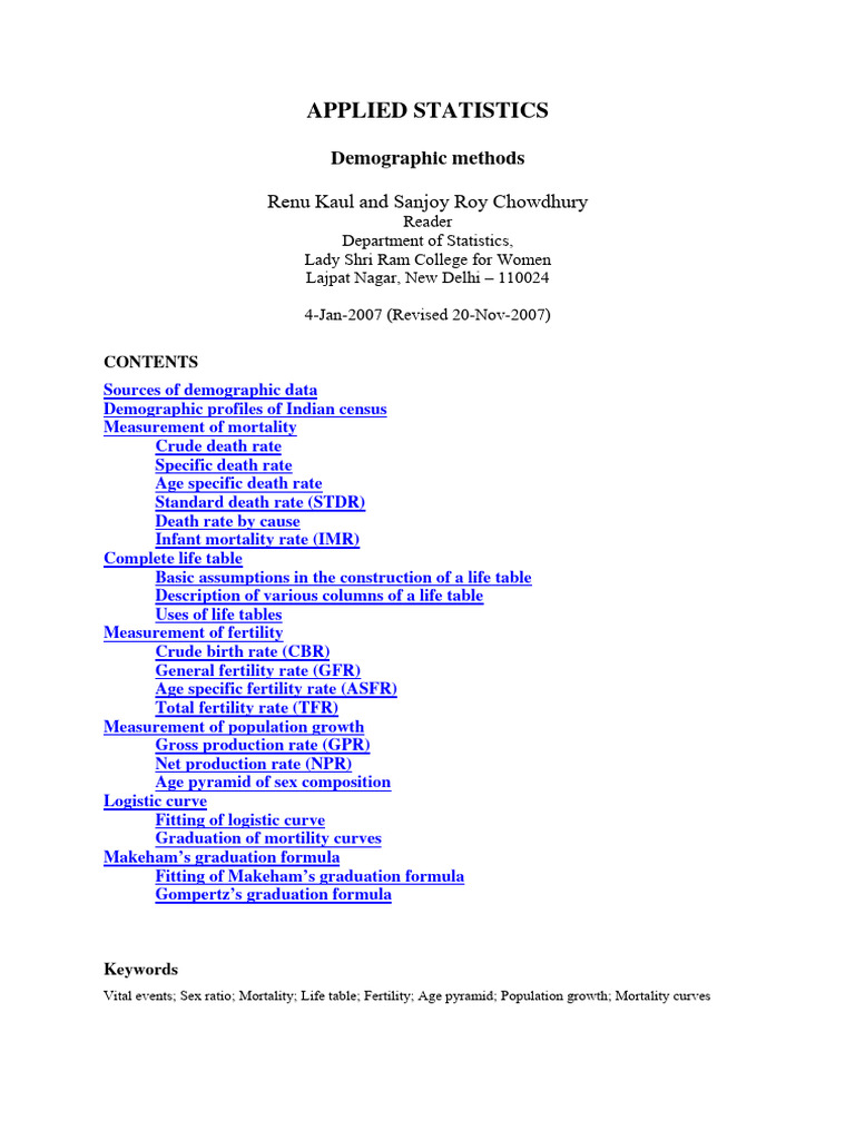 Demographic Method-1 | PDF | Demography | Census