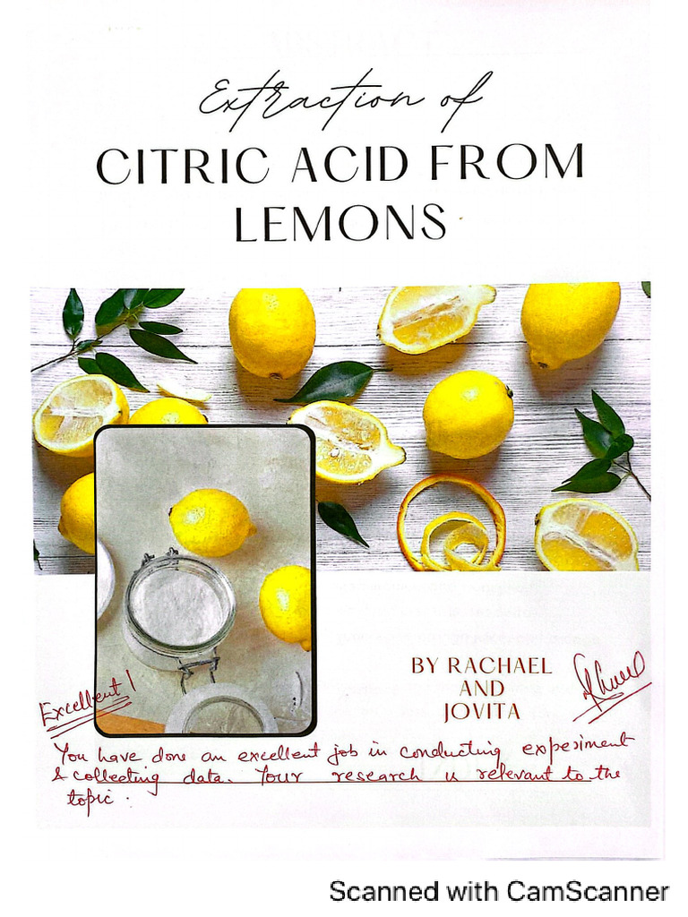 Citric Acid From Lemon | PDF