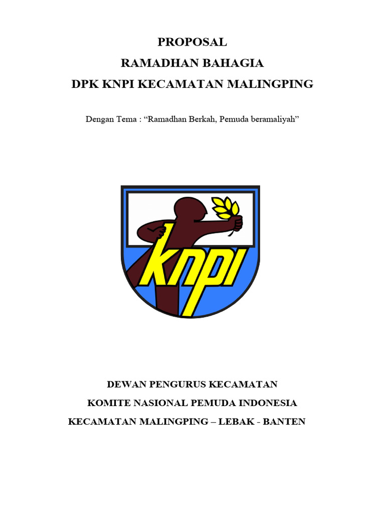 Proposal Knpi Gerakan Ramadhan Bahagia | PDF