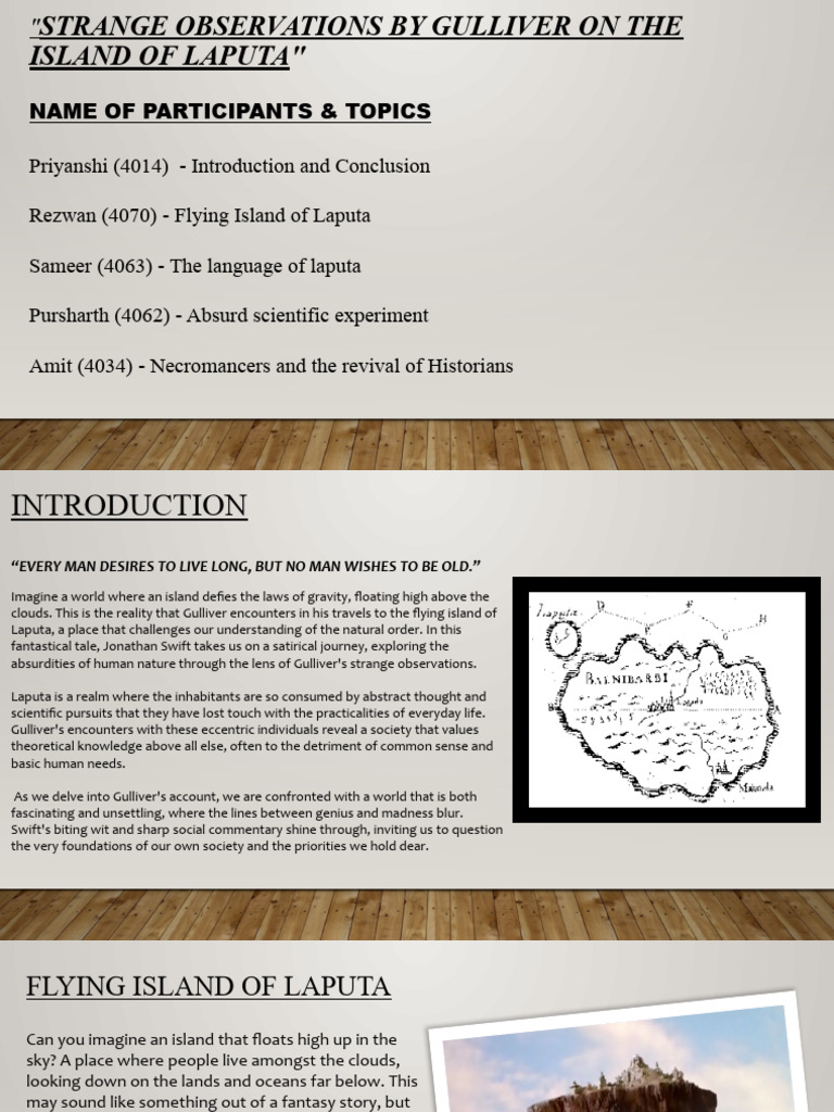 Strange Observations by Gulliver On The Island of Laputa | PDF | Theory | Reason