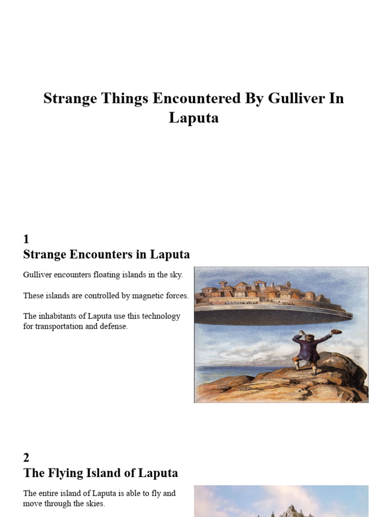 Strange Things Encountered by Gulliver in Laputa | PDF | Social Science