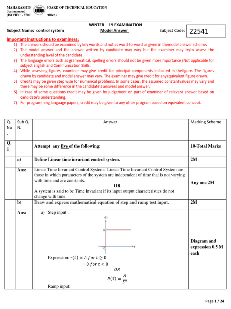 2019 Winter Model Answer Paper (Msbte Study Resources) | PDF | Electric Motor | Servomechanism