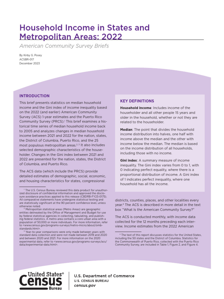 Acsbr 017 | PDF | American Community Survey | Gini Coefficient