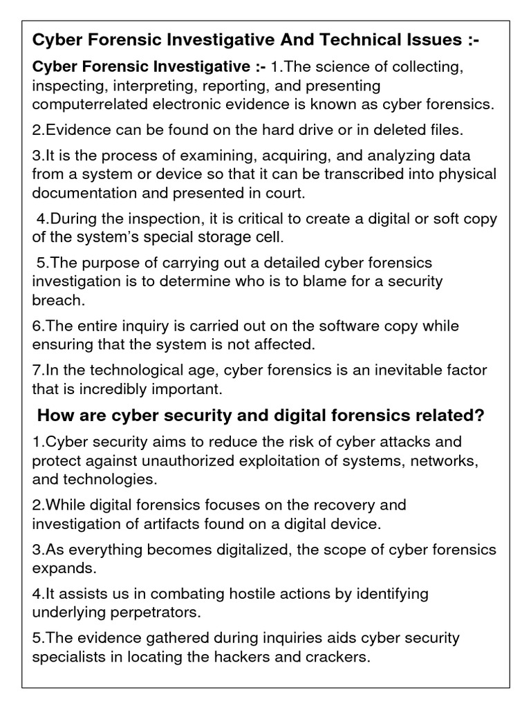 Cyber Unit 2 | PDF | Computer Forensics | Computer Security