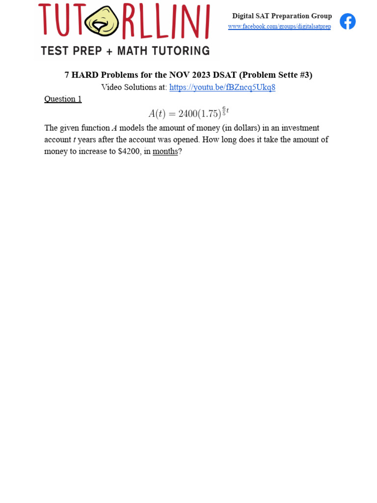 Problem Sette #3 NOV 2023 DSAT | PDF | Triangle | Angle