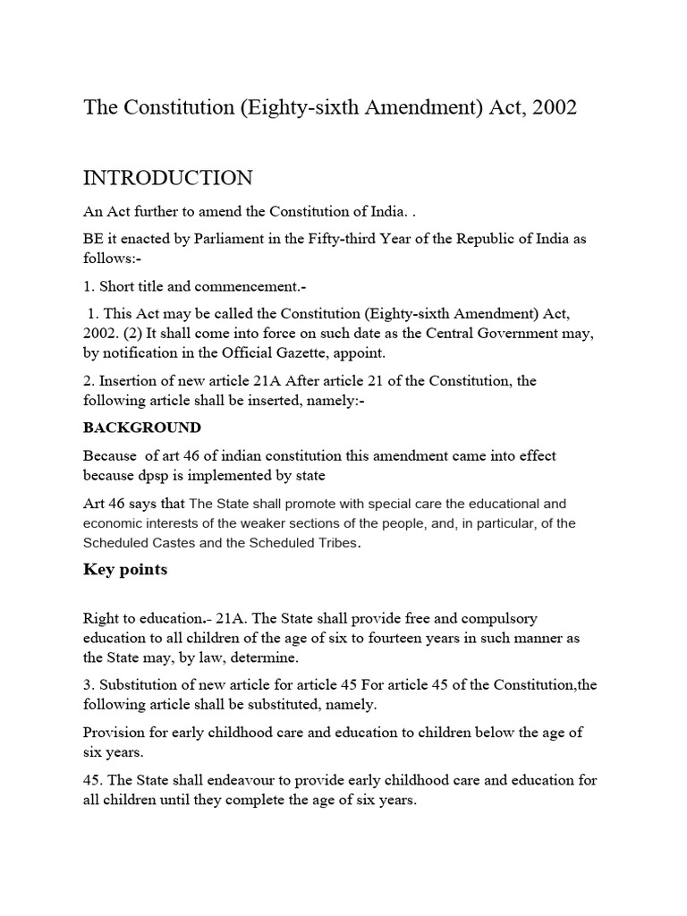 86th Constitutional Amend by Varun Taneja | PDF