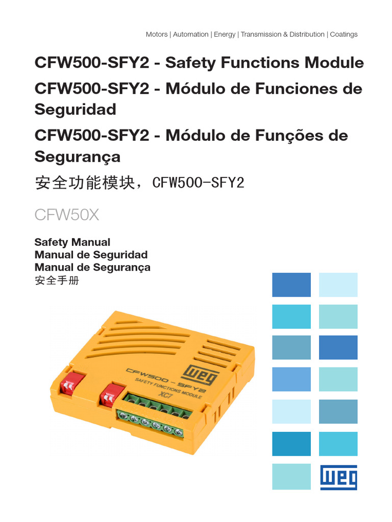 WEG CFW500 SFY2 Safety Functions Module Safety Manual 10006503387 en Es PT | PDF | Power ...