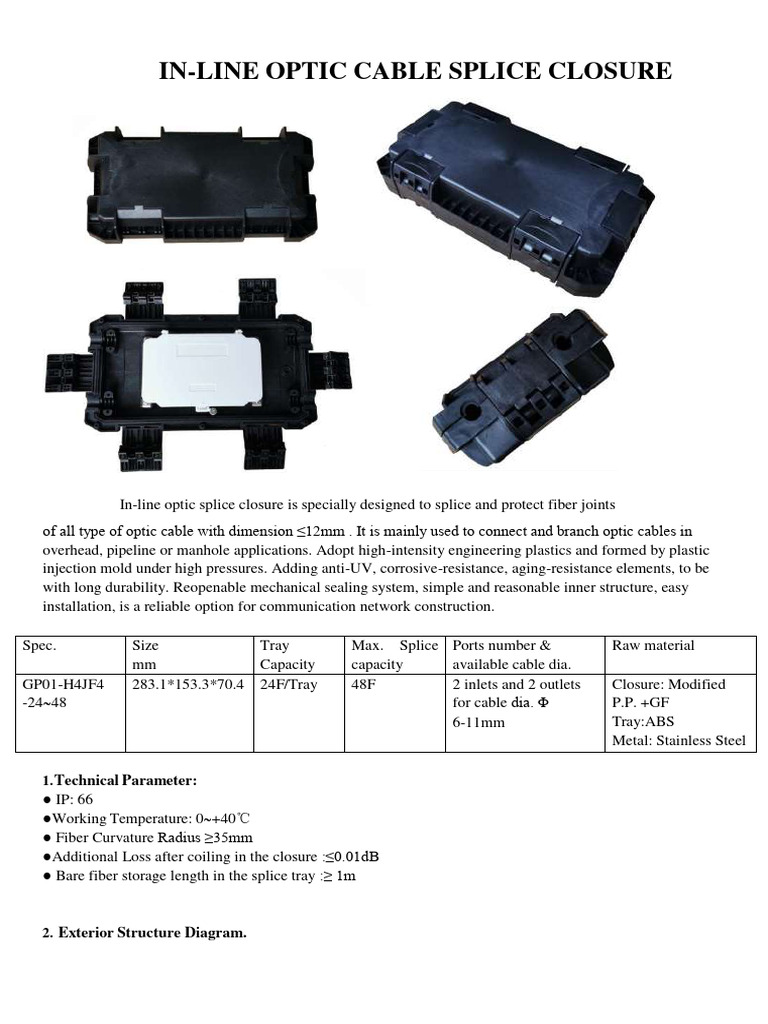 In-Line Optic Cable Splice Closure | PDF