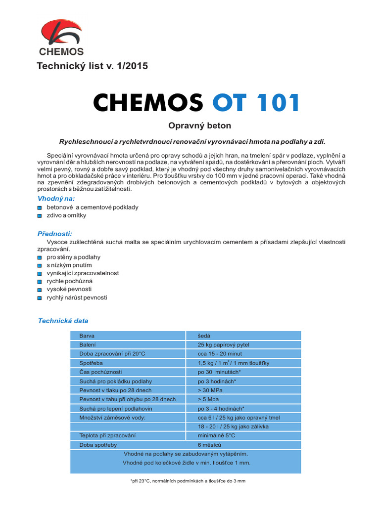 Chemos Ot 101 | PDF